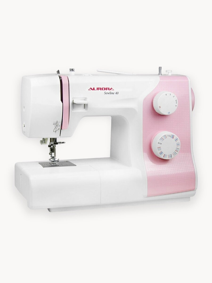 Швейная машинка Aurora "SewLine 40", электромеханическая, с нитевдевателем, 70Вт. Металлическая станина.