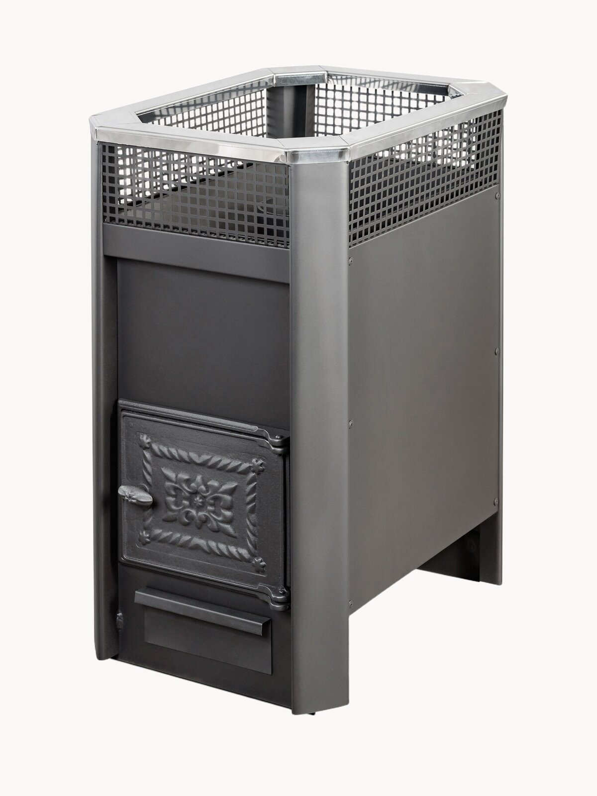 Печь для бани дровяная Радуга ПБ-11Б сталь 4 мм открытая каменка