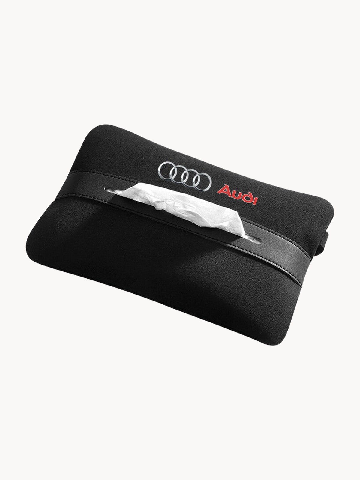 Автомобильный замшевый держатель для хранения салфеток с логотипом автомобиля Audi