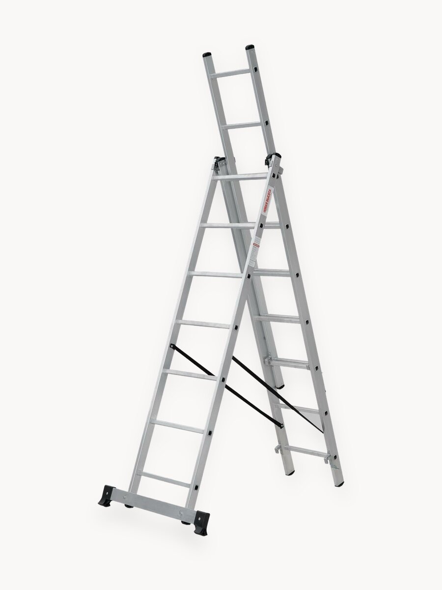 Лестница 3*7 трехсекционная Новая Высота NV2230 с доп. функцией