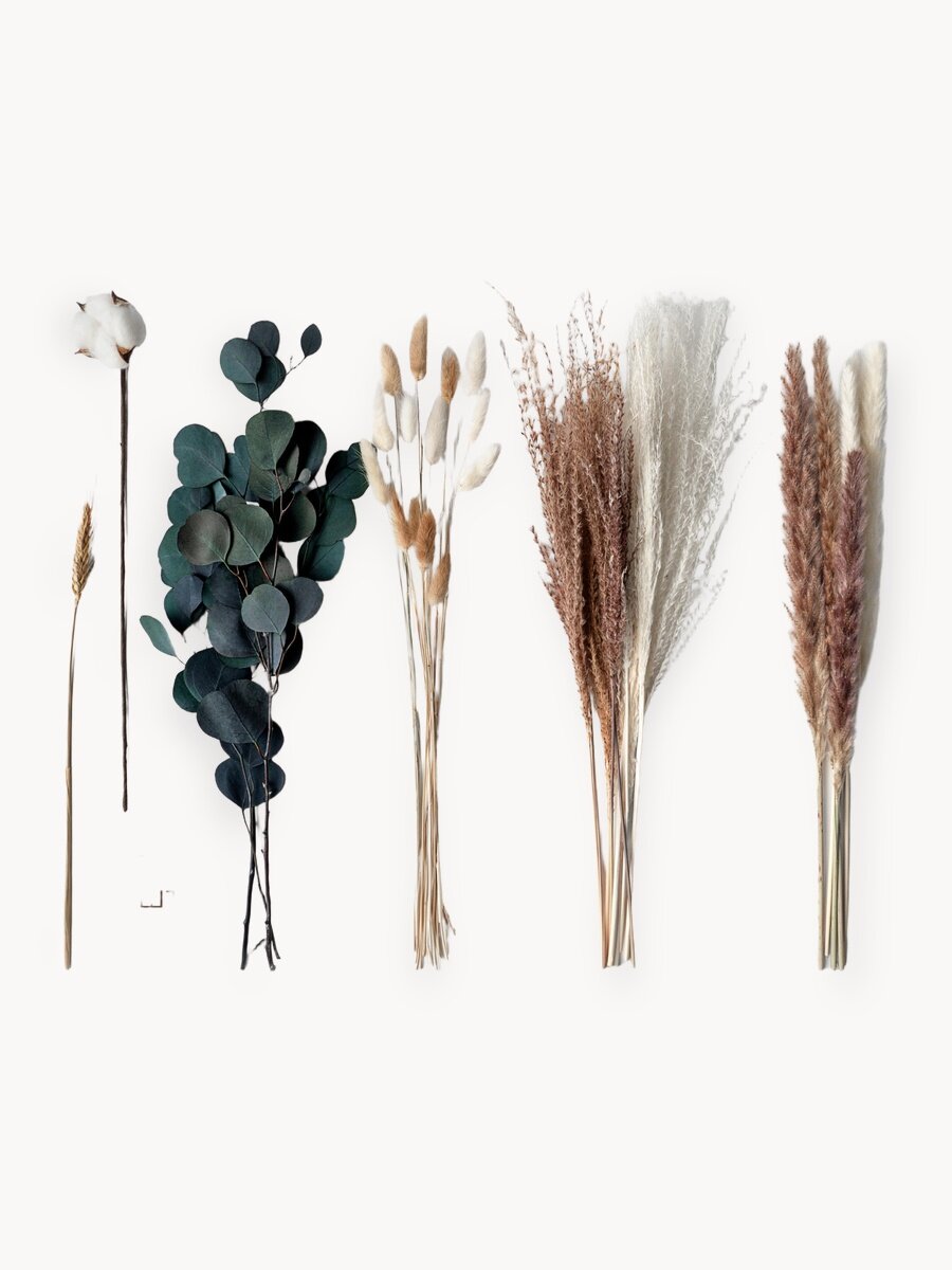 Букет из сухоцветов для декора и интерьера, ARANTA Decor сухоцветы букет 55см, 170гр