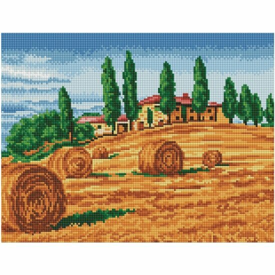 Алмазная мозаика Три Совы Сенокос, 30х40 см