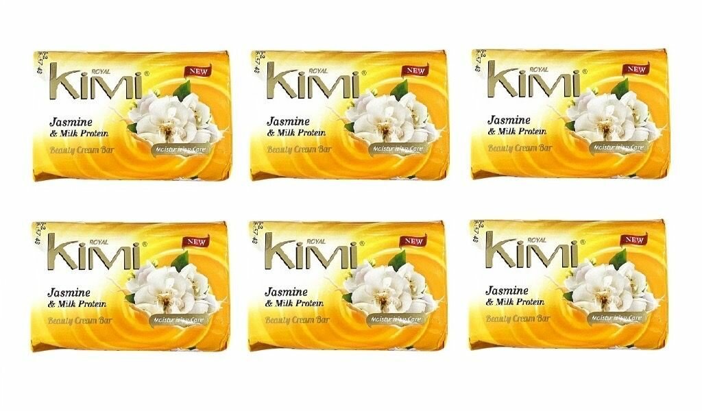 Royal Kimi мыло туалетное Жасмин и Молочный протеин , 85 г, 6 штук