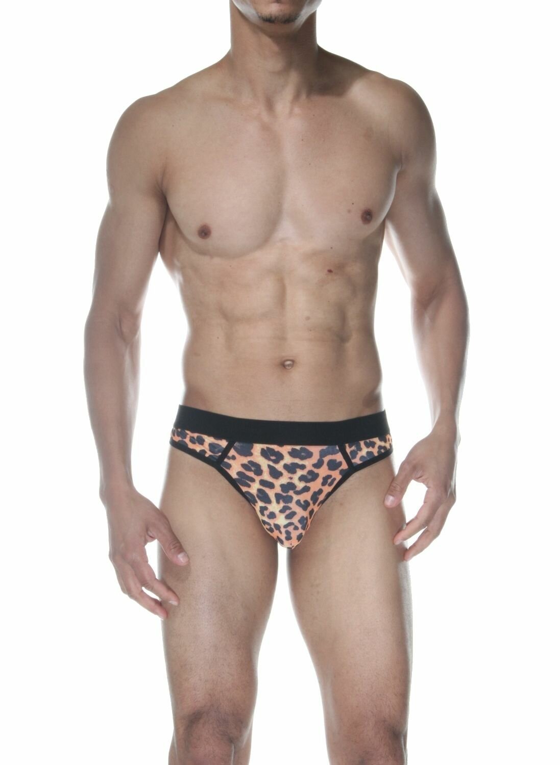 Мужские трусы-стринги с леопардовым принтом. Цвет - леопард. Производитель - Don Moris