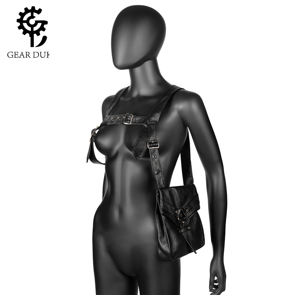 Сумка GEAR DUKE FBG030BK, искусственная кожа, мягкая, с крышкой — фото 1