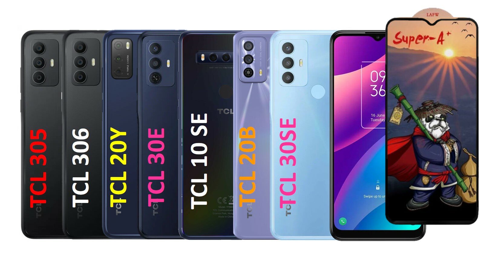 Защитное стекло для TCL 30SE / TCL 20B / TCL 10 SE / TCL 30E ( ТЦЛ 30СЕ / ТЦЛ 10СЕ /ТЦЛ 30Е ) Полноэкранное закаленное стекло с рамкой Premium Glass
