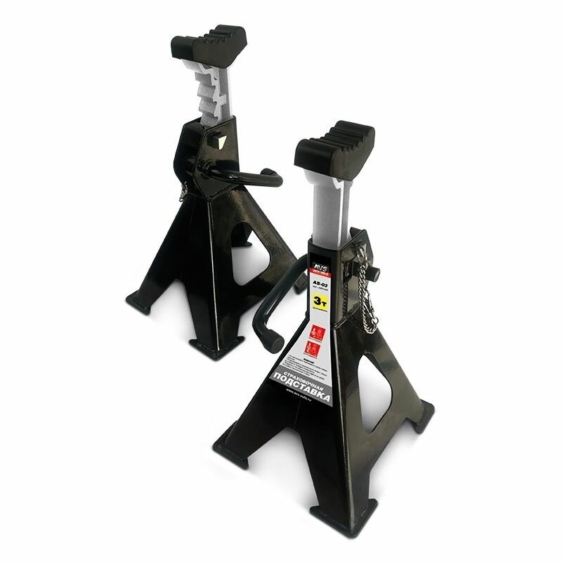 A85114S Подставка страховочная 3т, 280-410 мм, 2 шт с доп . фиксатором AVS AS-03