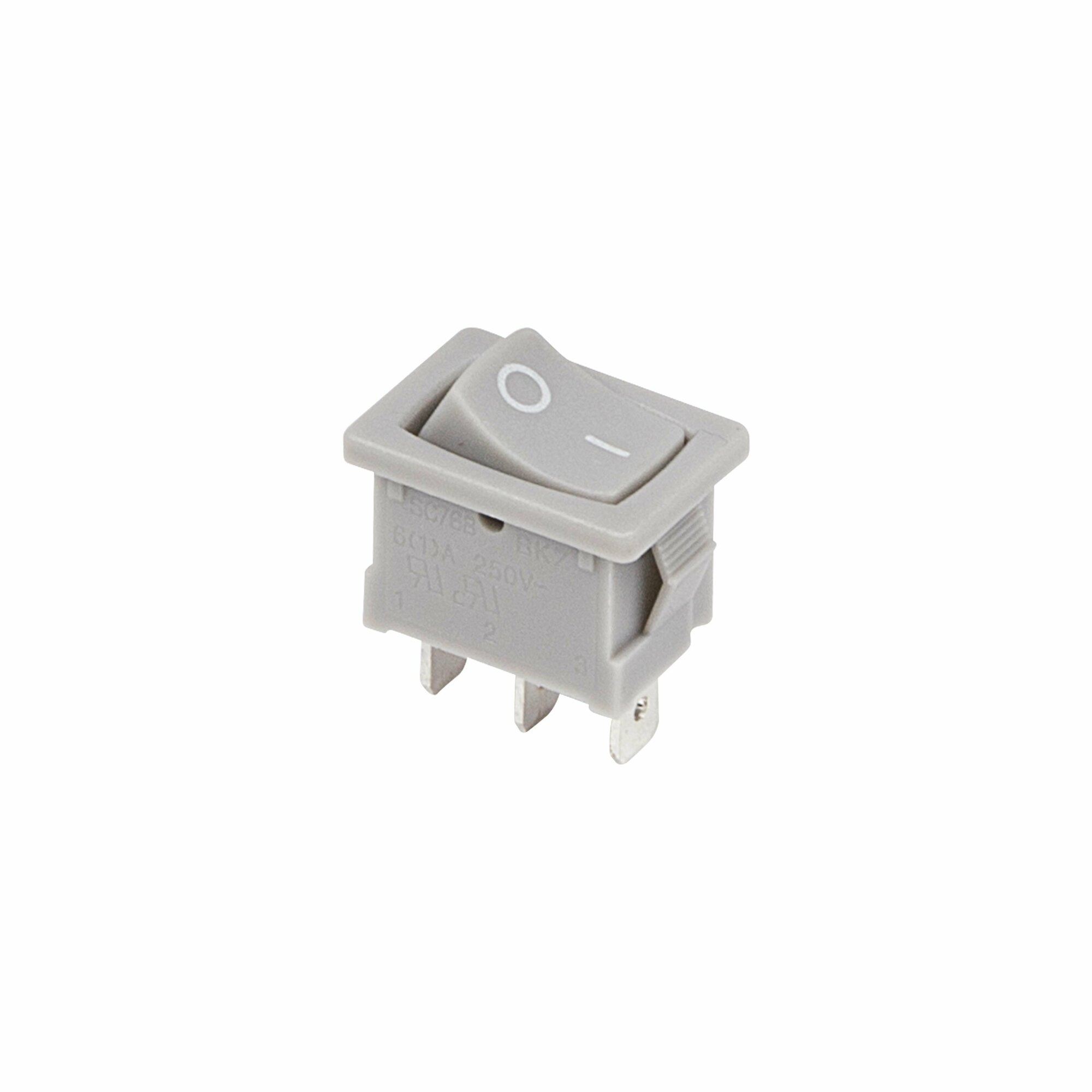 Переключатель клавишный 250V 6А (3с) ON-ON серый Mini (RWB-202, SC-768) REXANT