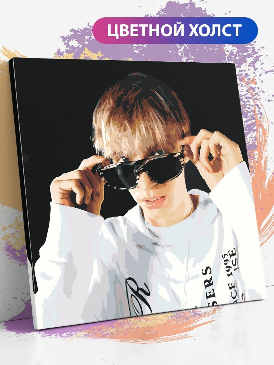 Картина по номерам на холсте с подрамником, "Mayot. Рэпер. Музыка", 40х40 см