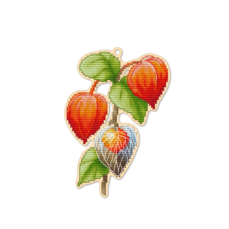 Набор для вышивания Artika #WD013 Физалис, Счетный крест, 12 x 16.5 см