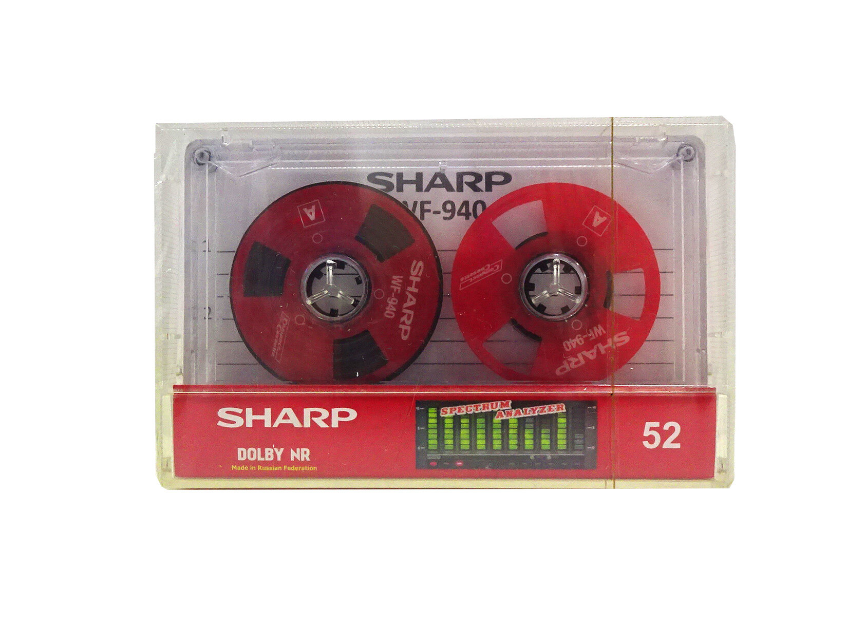 Аудиокассета SHARP WF-940 с боббинками красного цвета