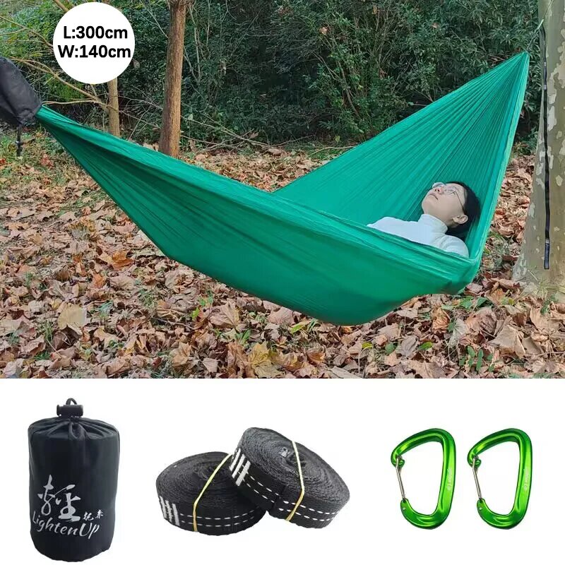 2024 Новый сверхлегкий 380T (20D) нейлоновый гамак для кемпинга на открытом воздухе, качели для сна, дерево, кровать, сад, задний двор, переносной гамак, кресло 3M 03