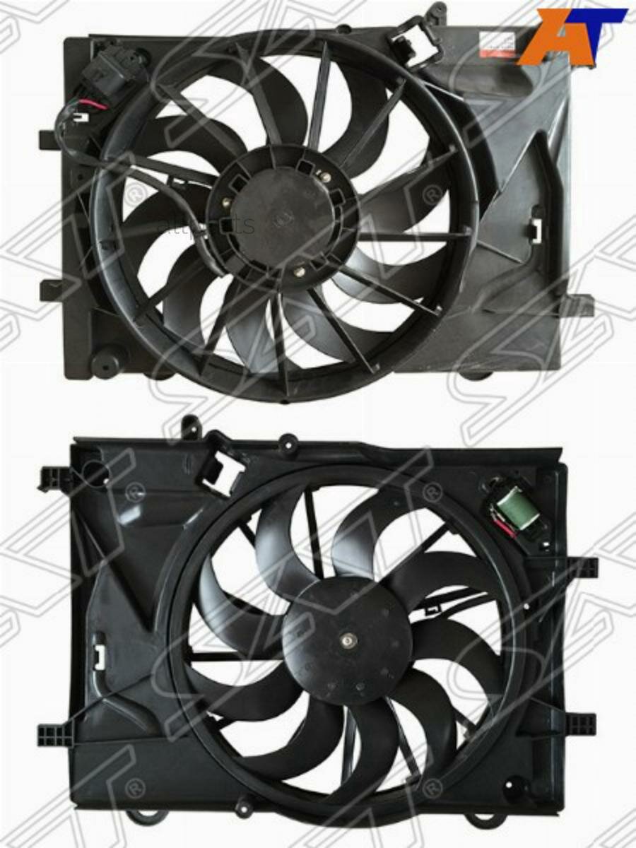 SAT ST-CV11-201-0 Диффузор радиатора в сборе CHEVROLET COBALT 13-/AVEO 11-