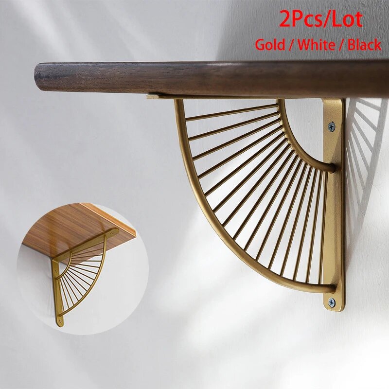 Металлические кронштейны для полки 2 шт, 6/7.8/10/12 дюймов Gold 150x150mm