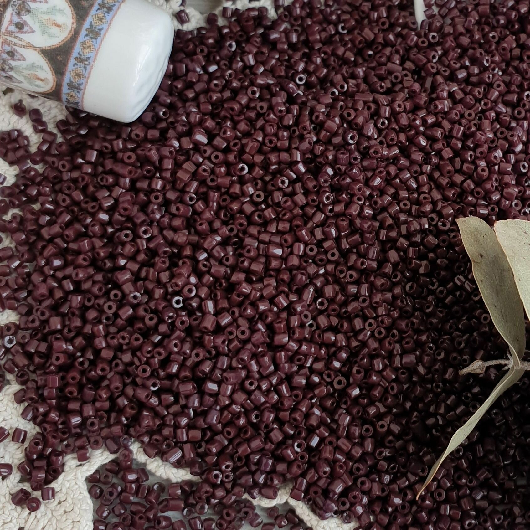 Бисер чешский Preciosa граненый, богемия, бордовый 12/0 (bp12b13780),10 грамм