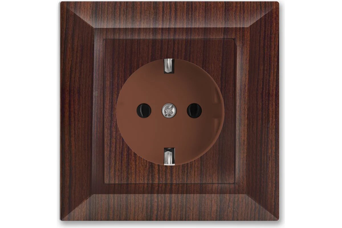 Vesta Electric roma одиночная розетка с заземлением FRZ00010102FRN для бытовых сетей