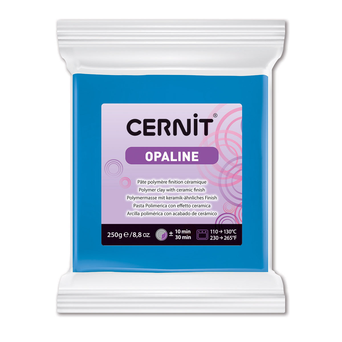 Полимерная глина запекаемая (пластика) Cernit OPALINE, 250 г (261 первичный синий)