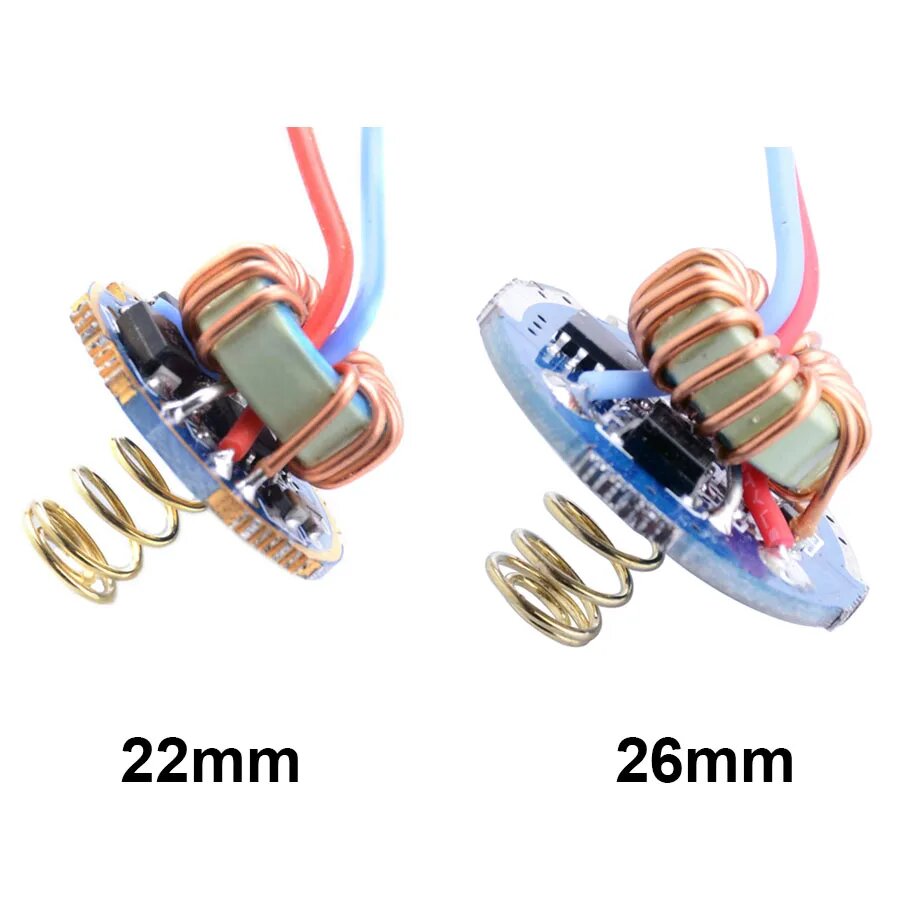Драйвер LED фонарика 18650, 22mm, 2 modes