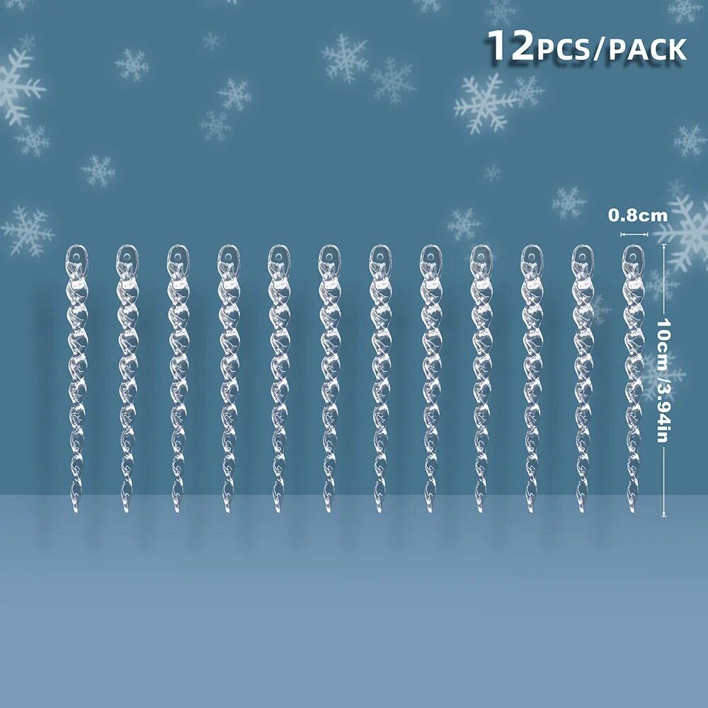 Искусственные рождественские сосульки 10/12 шт. 10cm Icicles-12pcs