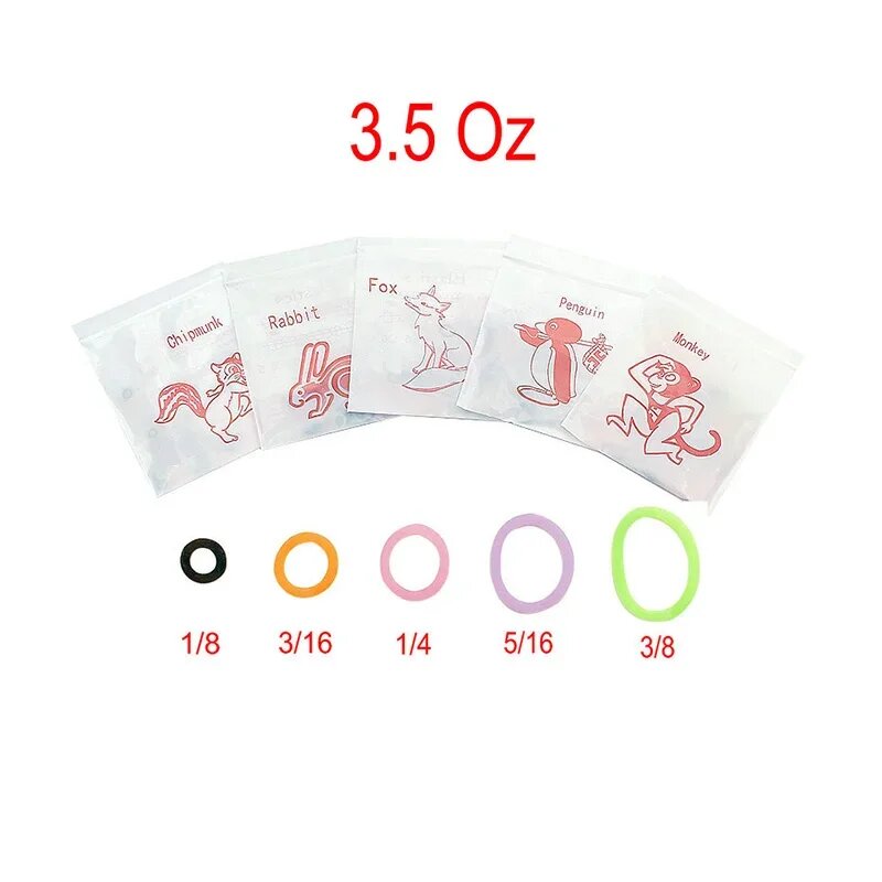 Ортодонтические резинки Yenzck, силиконовые, 500 шт. 3.5Oz mix size
