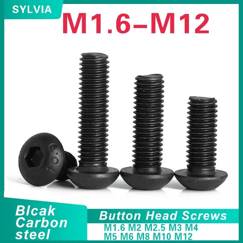 Стальные винты с шестигранной головкой M1.6-M12 Grade10.9 M4 (20pcs), 8mm