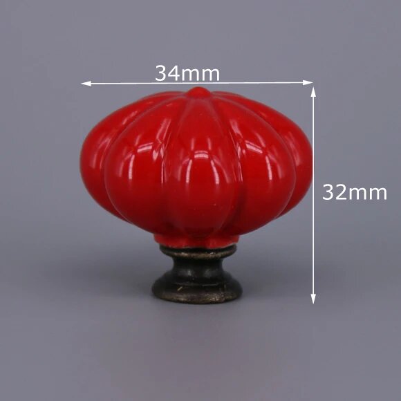 Керамические ручки тыквы для мебели Red