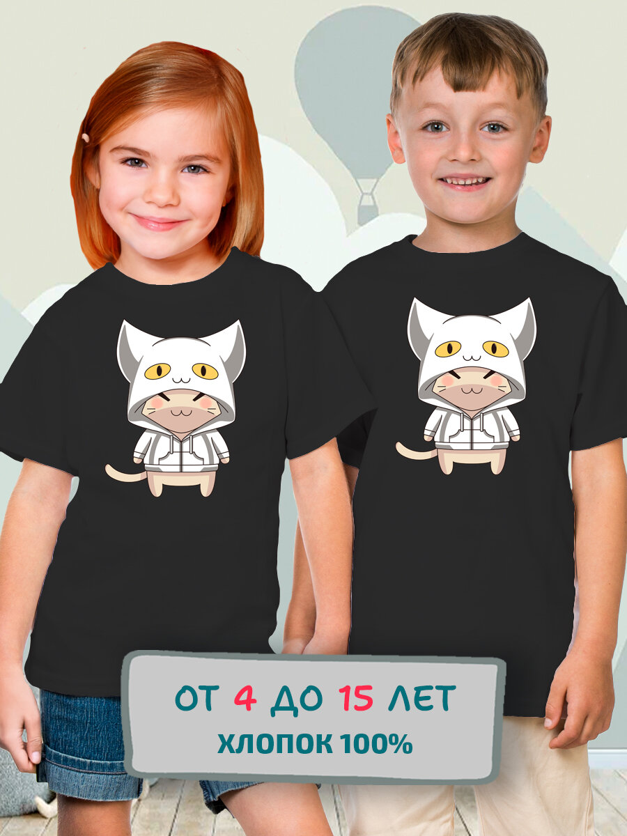 Футболка с котом аниме