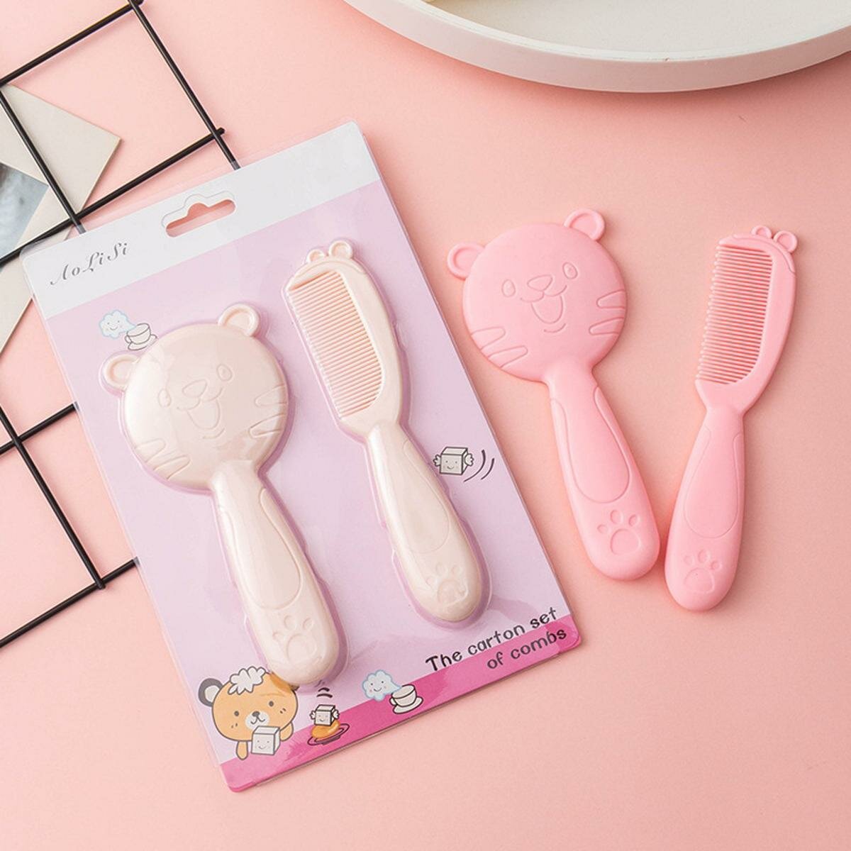 Детская расческа для безопасности, зеркальный массажный гребень, женская щетка для волос, детский расческа, набор расчесок для детей, детский расческа, набор расчесок для ванны