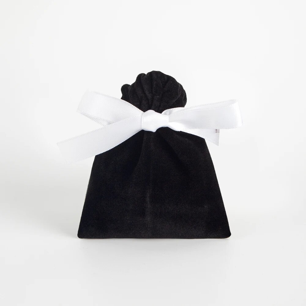 Бархатные подарочные сумки Weikende 10 шт. Черный, 15x20cm, style 12