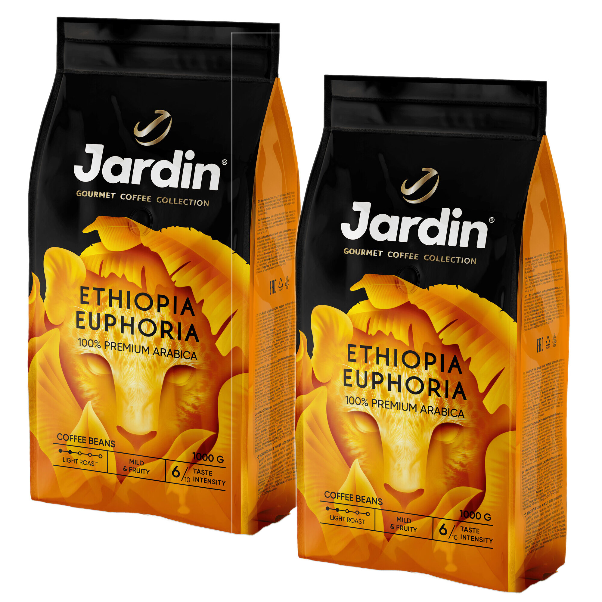 Кофе в зернах "Jardin Ethiopia Euphoria", арабика, 1кг, 2 шт.