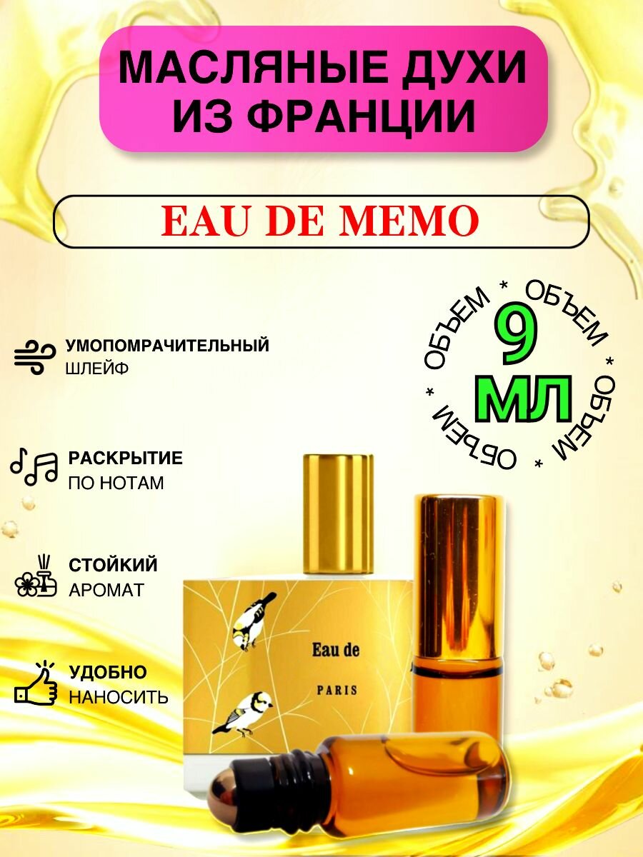Eau de Memo/Еау де Мемо Духи Масляные Стойкие