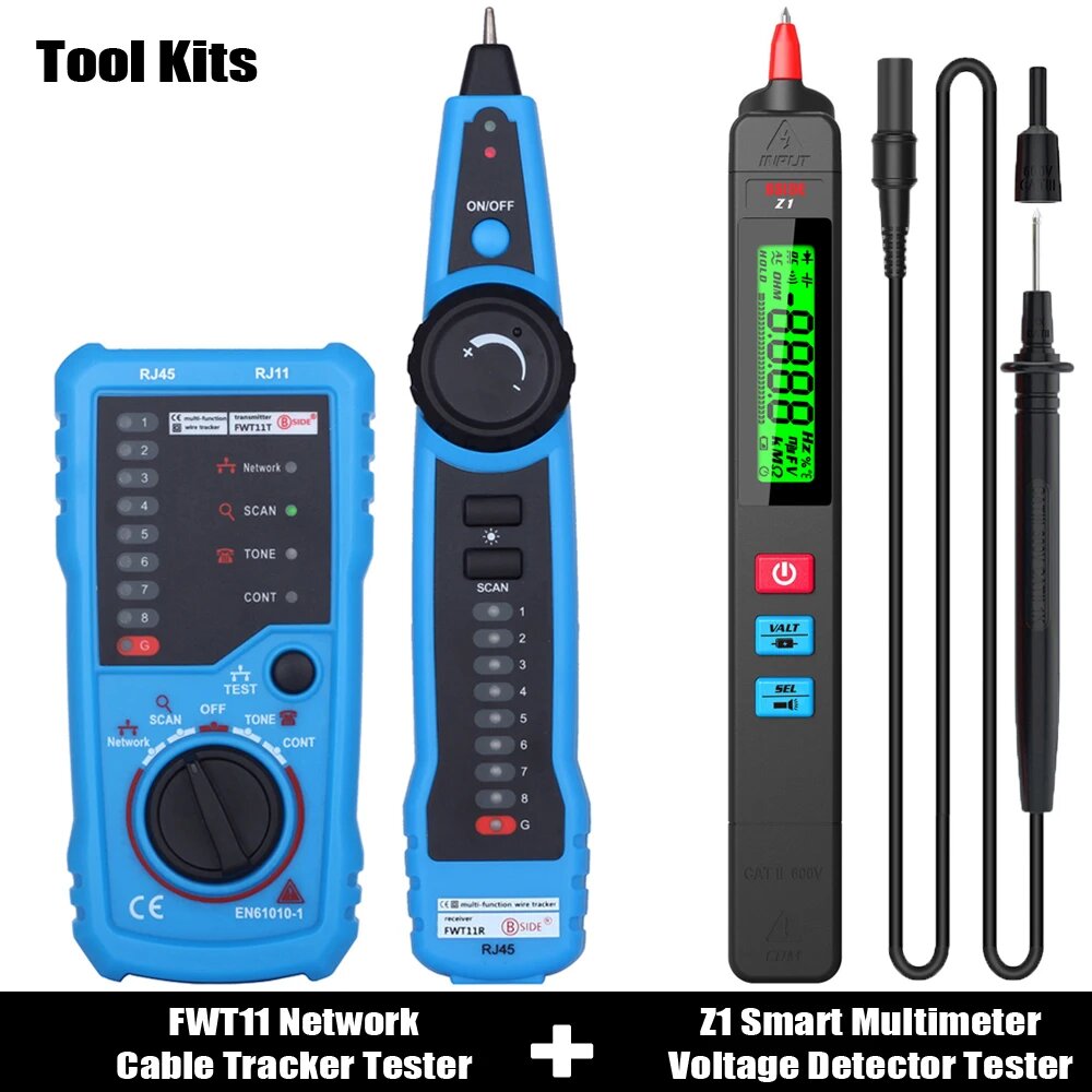 Тестер сетевых кабелей BSIDE FWT11 FWT11 Tool kits