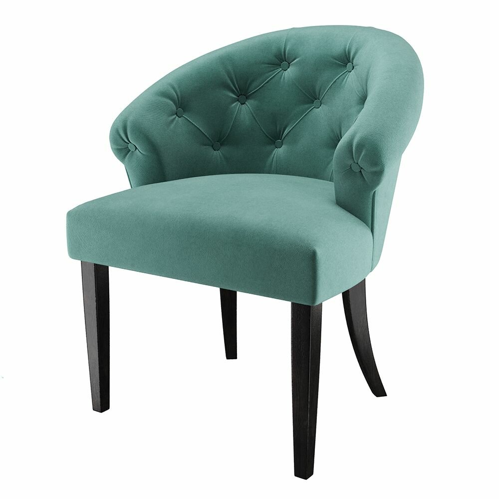 Стул-кресло мягкий ADINA, тон черный бирюзовый MUCHIO 16