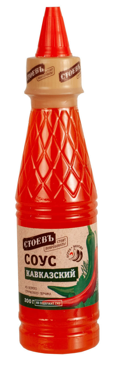 Универсальный соус "Стоевъ" Кавказский, острый, 20 шт. по 200г.