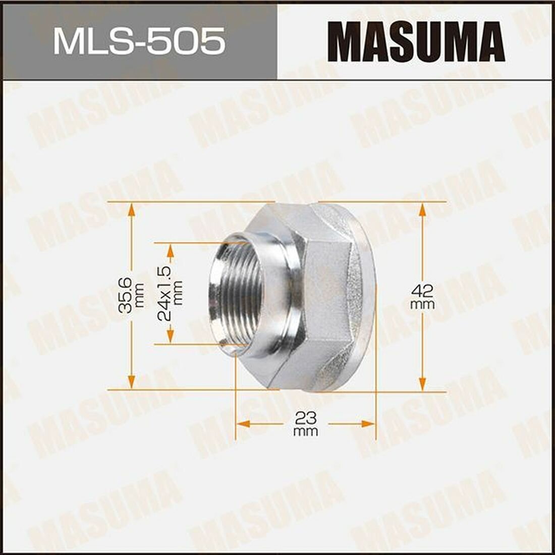 Гайка шруса M24x1.5(R) под ключ 36 Masuma MLS-505
