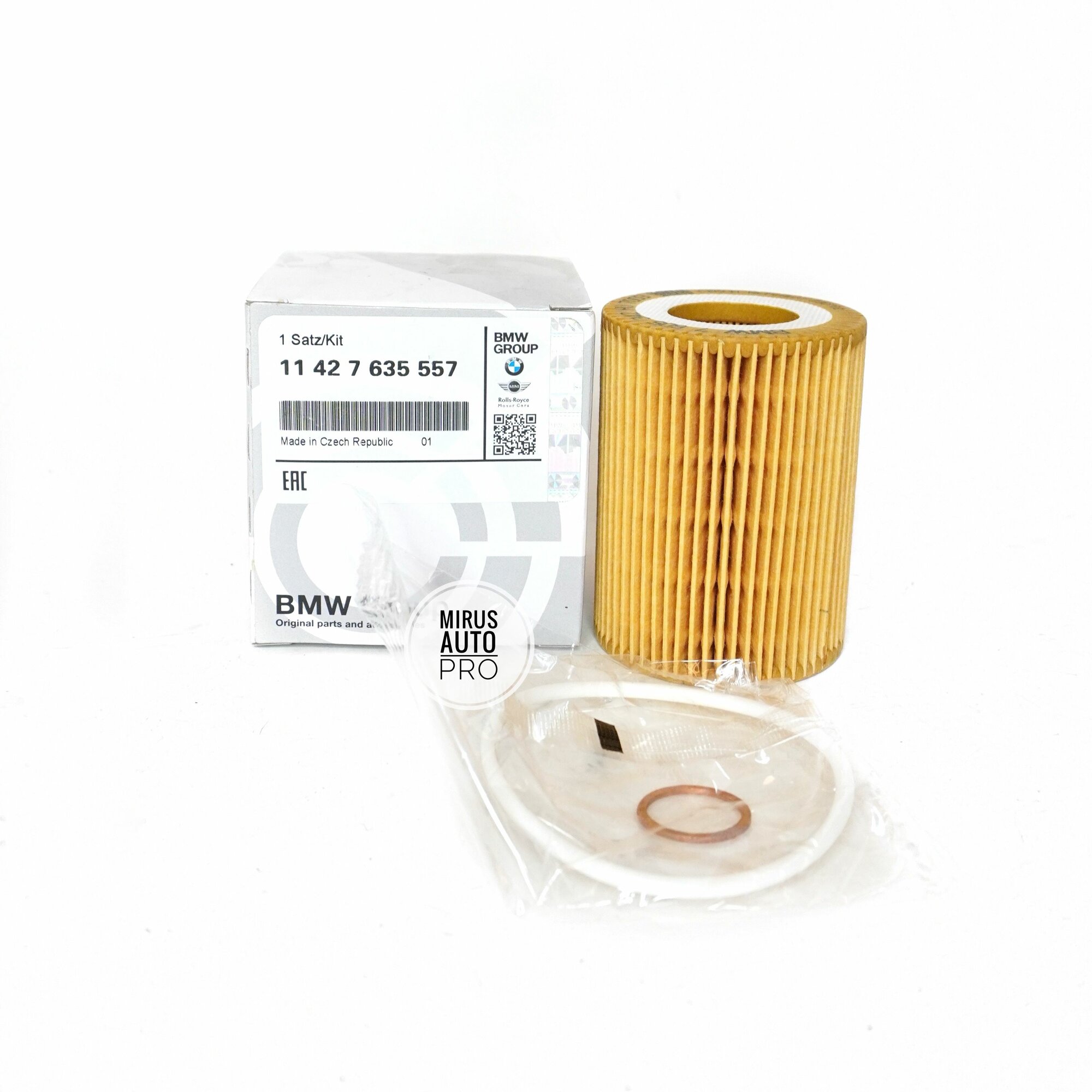 Масляный фильтр BMW 11427635557, для BMW 1 Series, OEM-номер 11 42 7 635 557