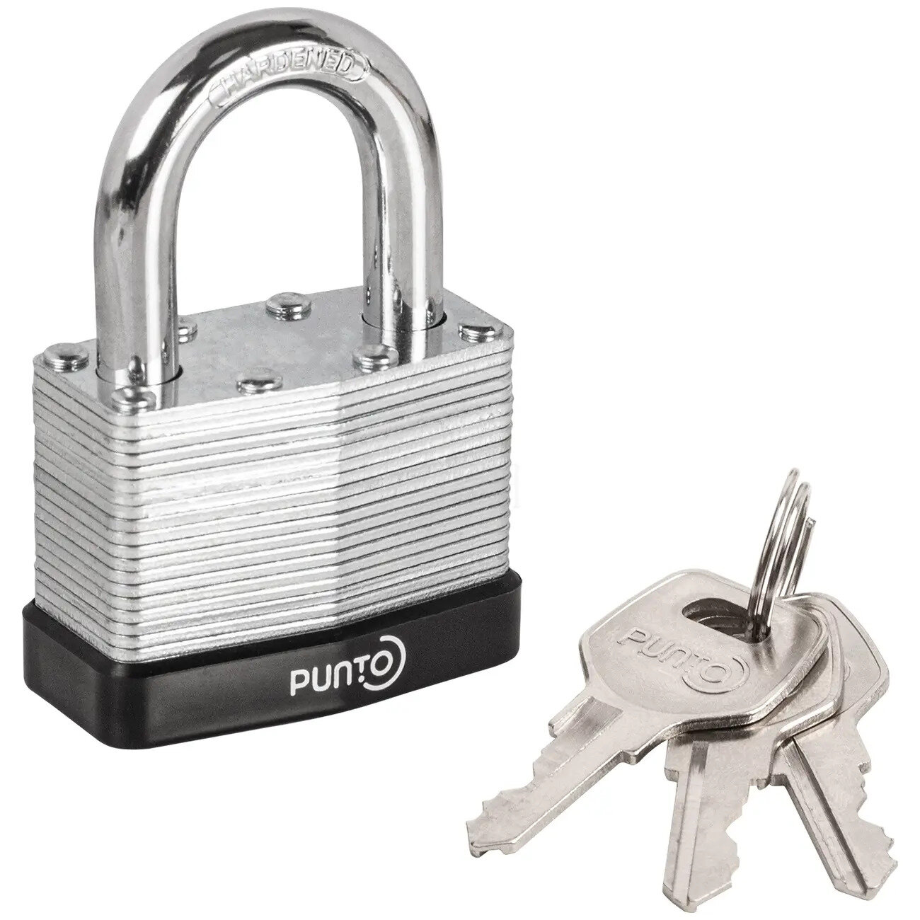 Замок Punto (Пунто) навесной PK-6550 3 key англ. никель