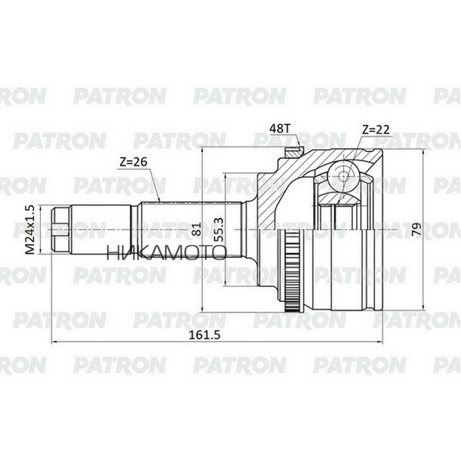 PATRON PCV2128 ШРУС LIFAN X60 наружн.