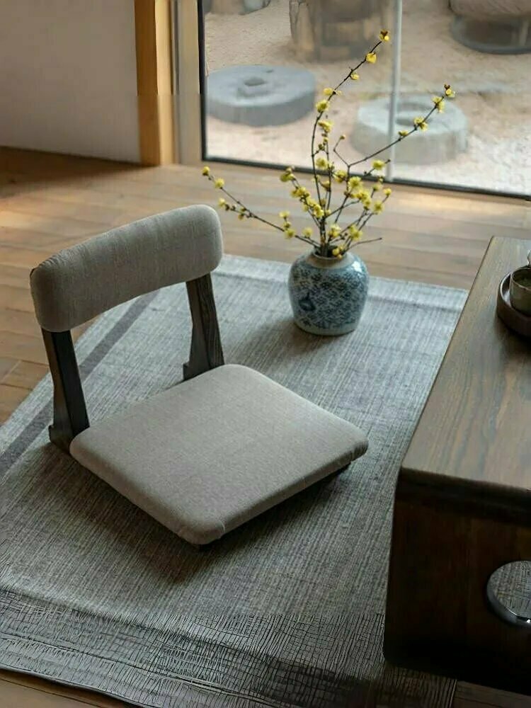 Стул, из массива дерева Павловния, с текстильной подушкой, многофункциональный, цвет шоколадный