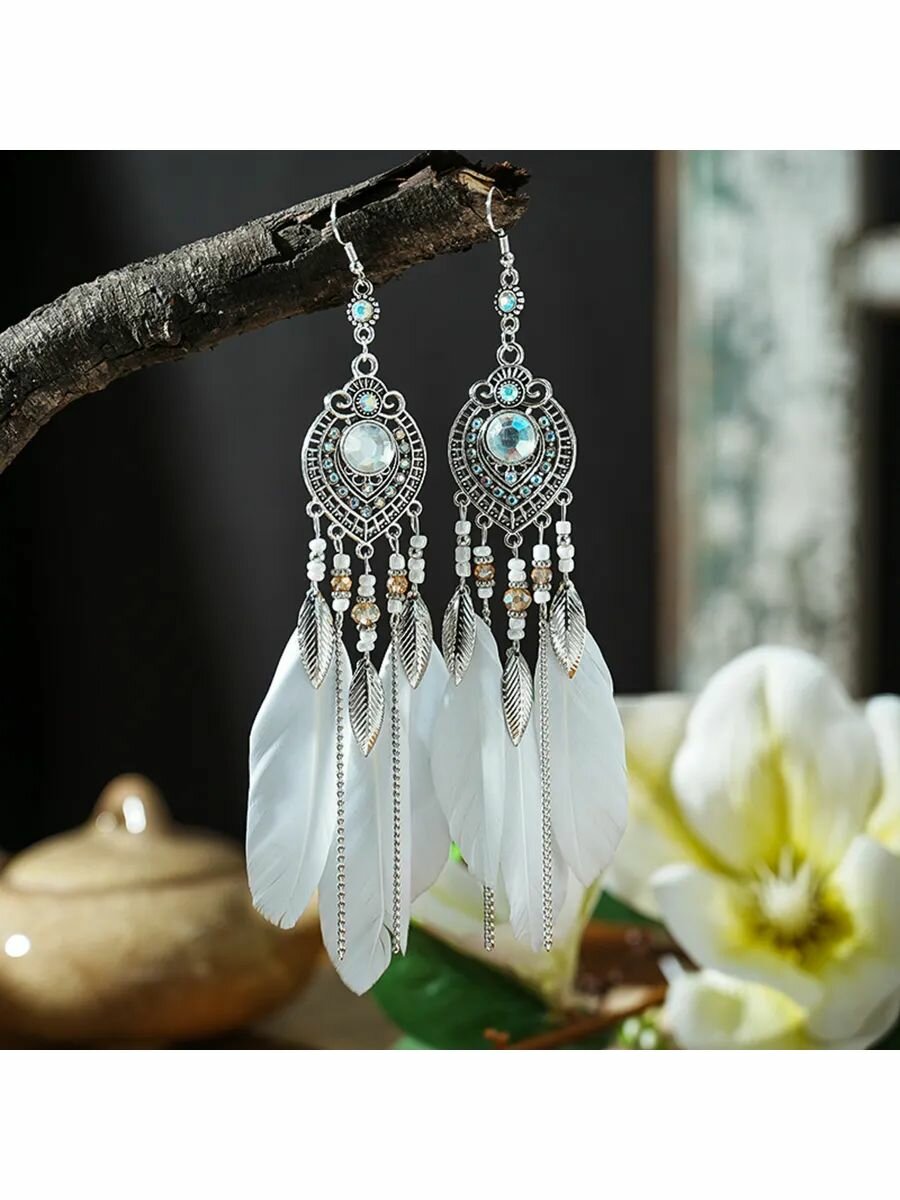 Серьги, искусственный камень