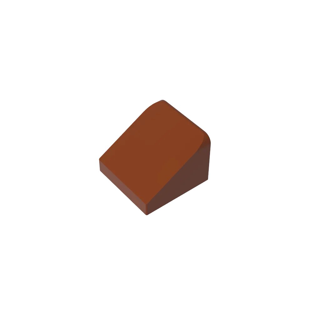 Gobricks пластиковые блоки коричневые 1x2/3, Цвет: 081