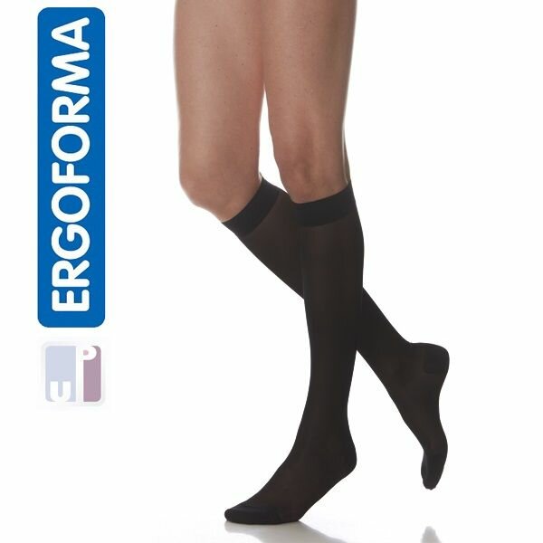 Гольфы Ergoforma 322 компрессионные (2 класс компрессии) 23-32 мм рт. ст (цвет черный) №6 закрытый нос