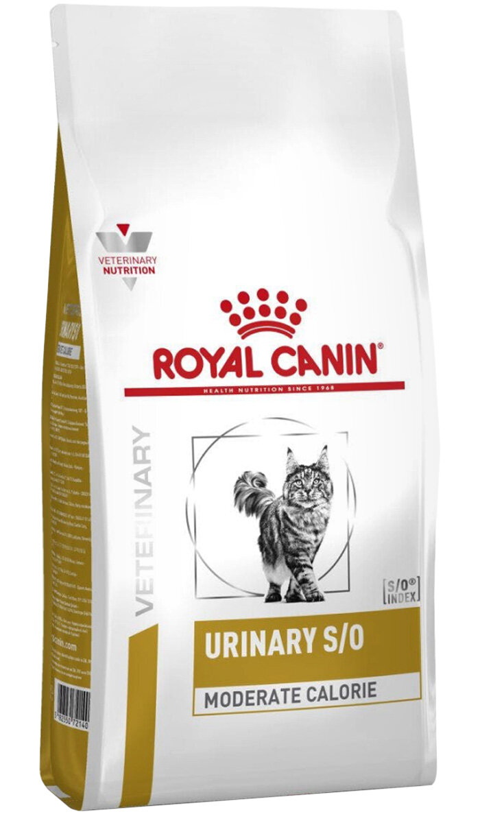 Royal Canin Для кошек при МКБ и избыточном весе Urinary S/O Moderate calorie, 1.5кг