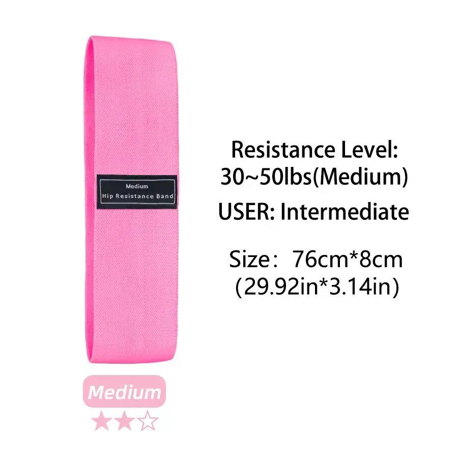 Эластичные ленты для тренировки бедер Розовый, ZD03-M