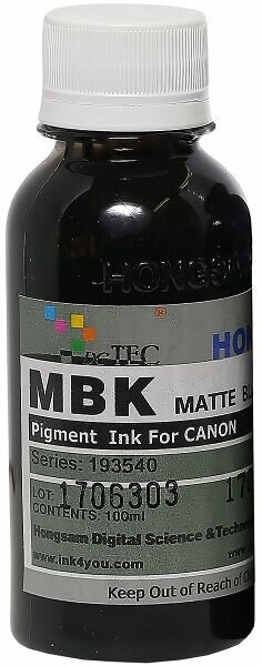 Чернила DCTec пигментные Canon Pro1000 Matte Black (матовый чёрный) 100 мл