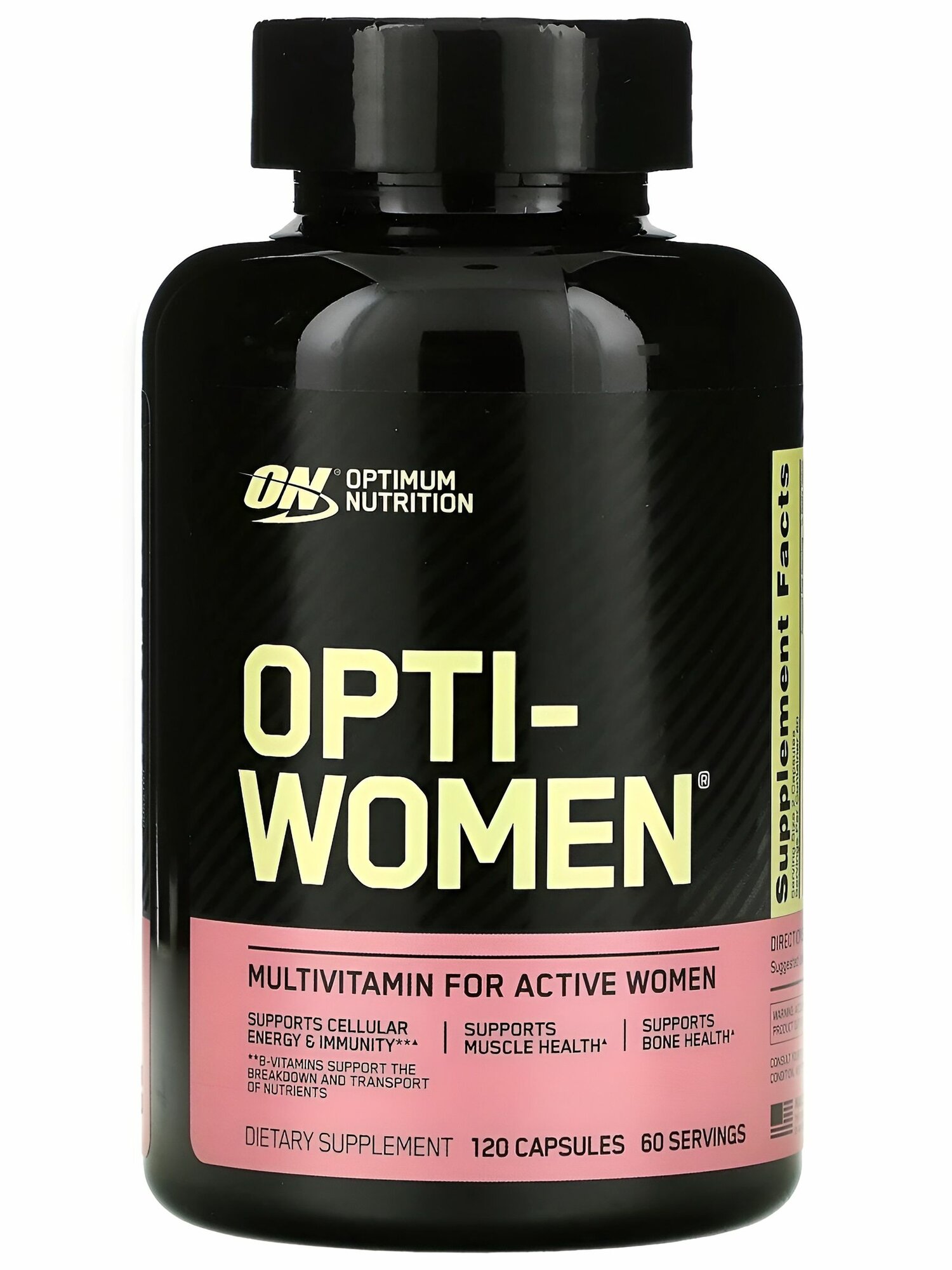Витамины Optimum Nutrition "Opti-Women", для женщин, поддержка иммунитета, 120 капс
