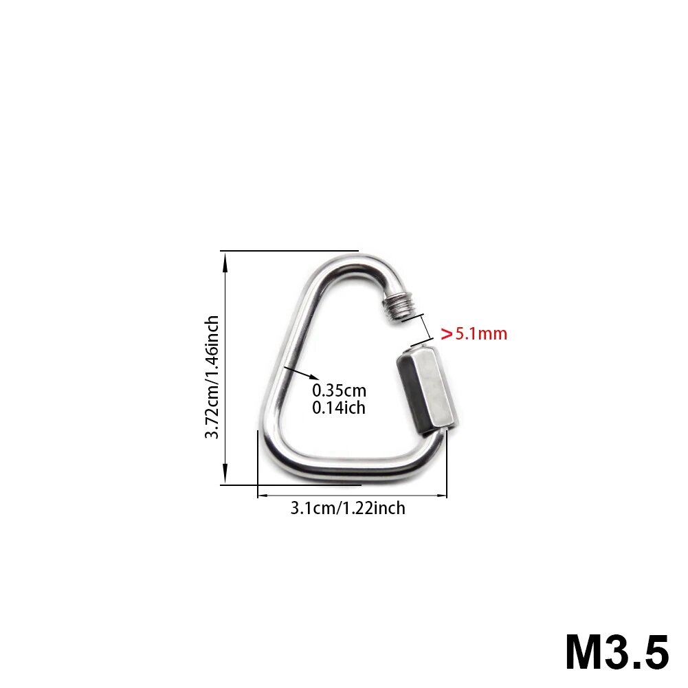 Карабин овальный M3.5 из нержавеющей стали