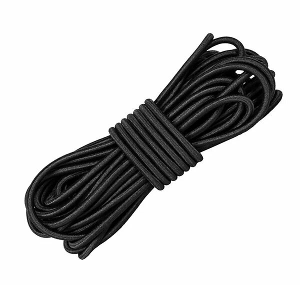 Эластичный шнур 5 мм 6 мм белый черный полиэстер Черный, Diameter 6mm, Black, 10Meters