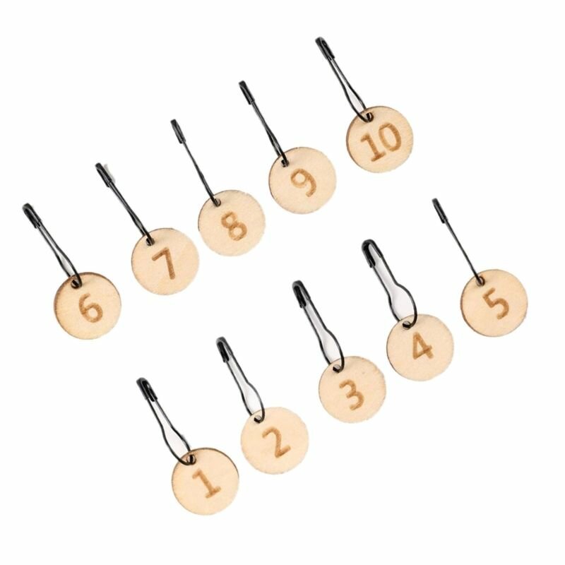10 шт, деревянные плетеные аксессуары-одиночная деревянная маркировка с номерами от 1 до