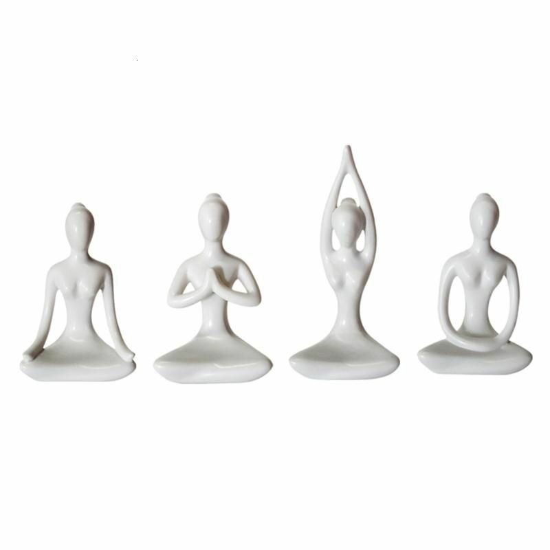 Статуэтка "Йога", Белый - комбинация